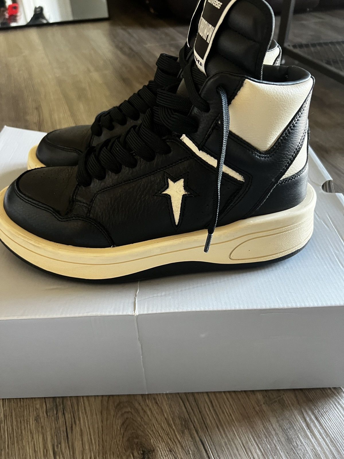 Converse × Rick Owens × Rick Owens Drkshdw Rick Owens Drk Shadow Hi top ...