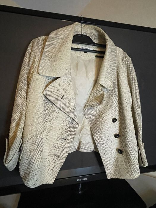 Jitrois 5k Jitrois python nubuck snake leather jacket | Grailed