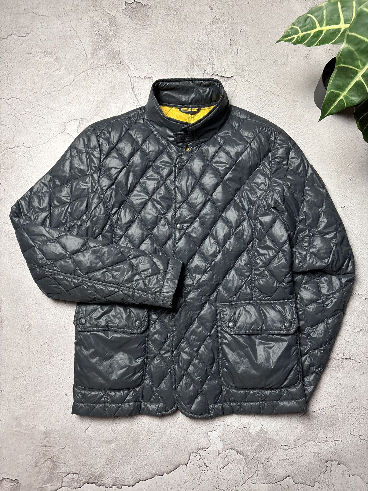 Bomboogie bomboogie quilted jacket men down gray | Grailed