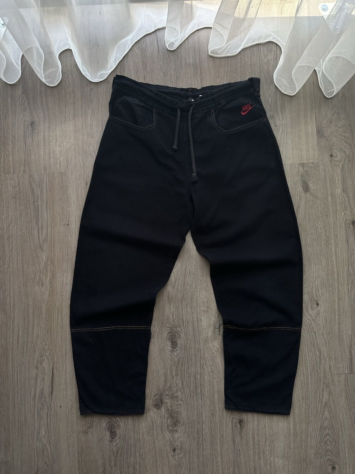 Nike Vintage Nike Alley Hoops Black Big Logo Pants | Grailed