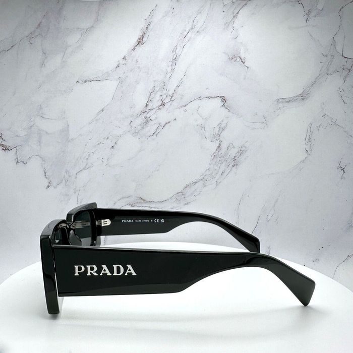 Prada Prada Sunglasses Black Silver New Logo SPRA07 Authentic | Grailed