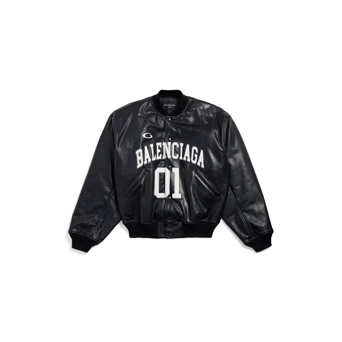 Balenciaga NEW - SS25 Basketball Series Leather Bomber Jacket | Grailed
