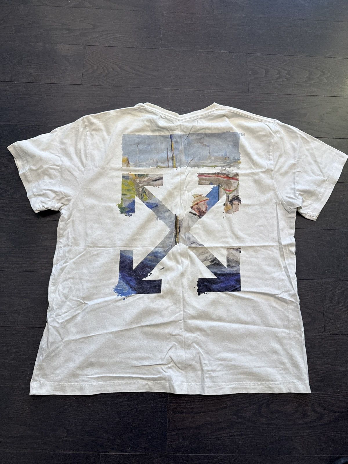 Off-White Off-White Oil Painting White t shirt | Grailed