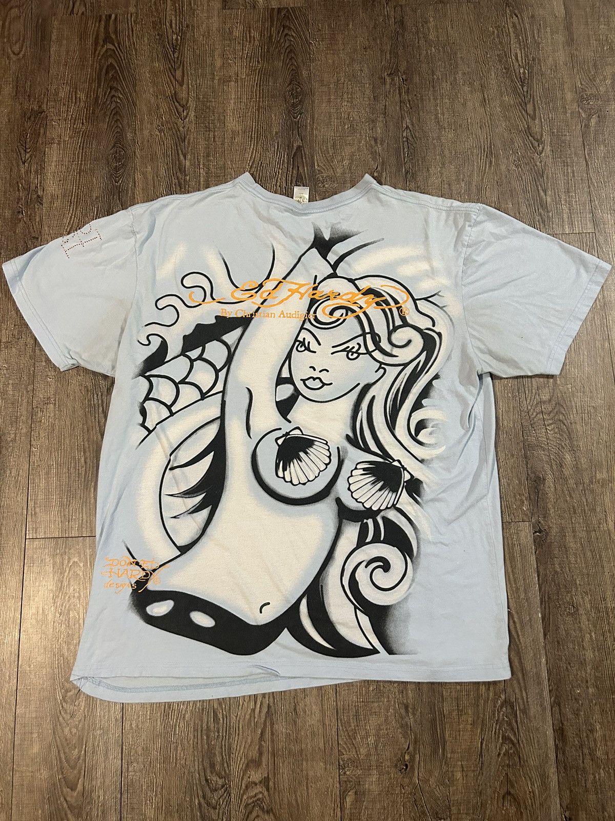 Ed Hardy × Streetwear × Vintage Y2K Ed Hardy Mermaid All over print ...