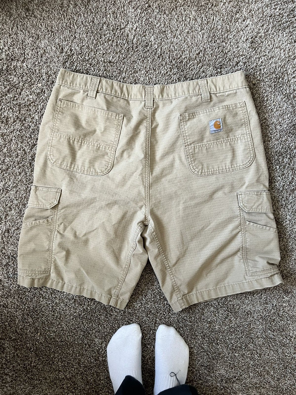 Carhartt Super Baggy Skater Carhartt WIP Khaki Cargo Shorts | Grailed
