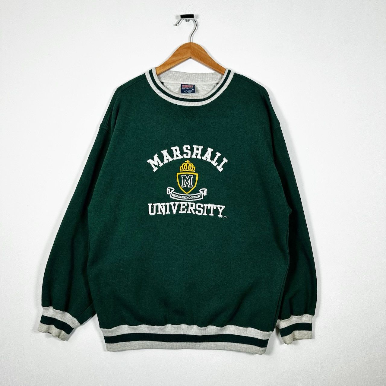 Streetwear Vintage 90s Marshall University College Crewneck | Grailed
