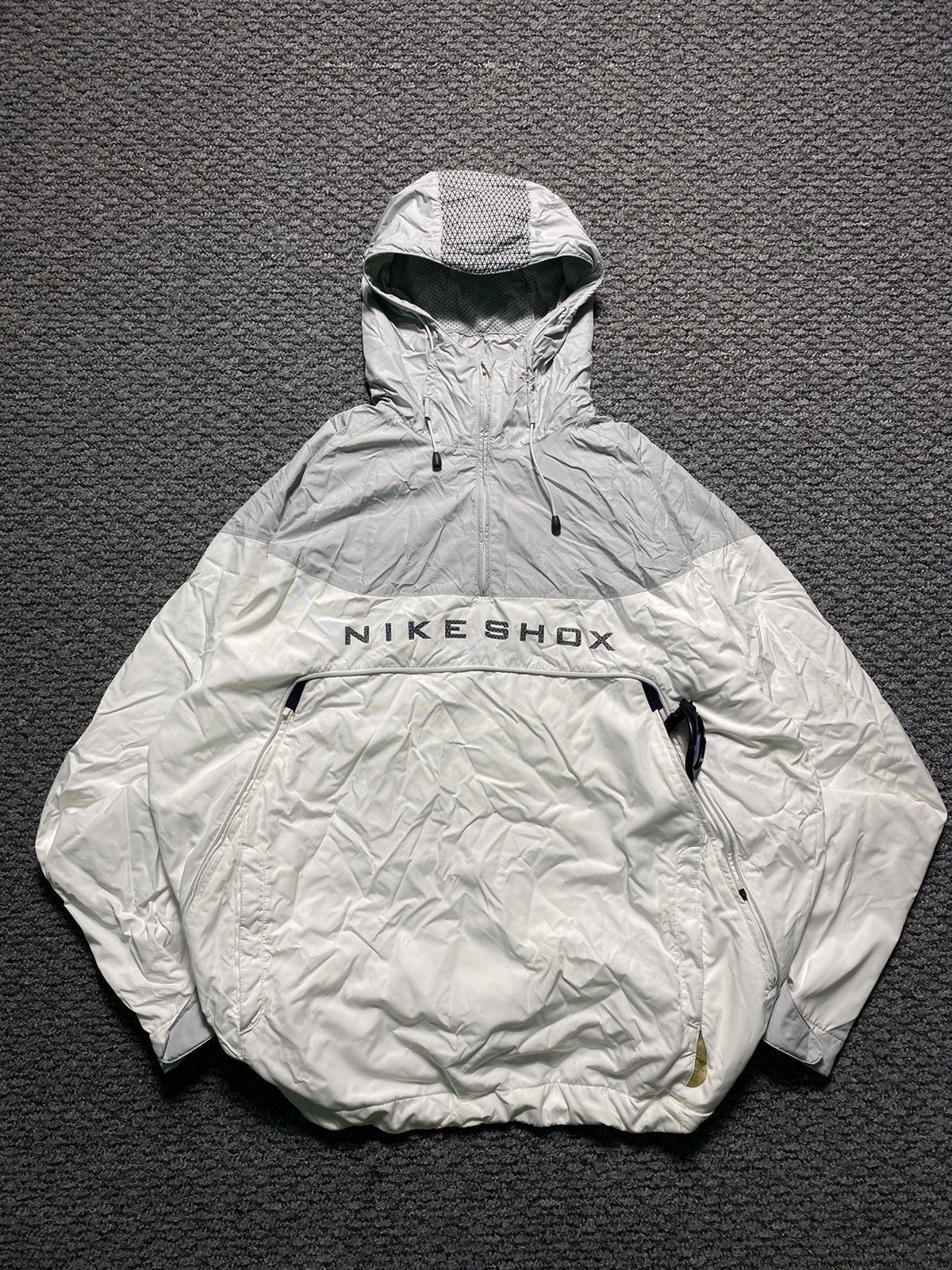 Nike NIKE SHOX VINTAGE DOUBLE LOGO OVERSIZE GORPCORE 1/3 JACKET | Grailed