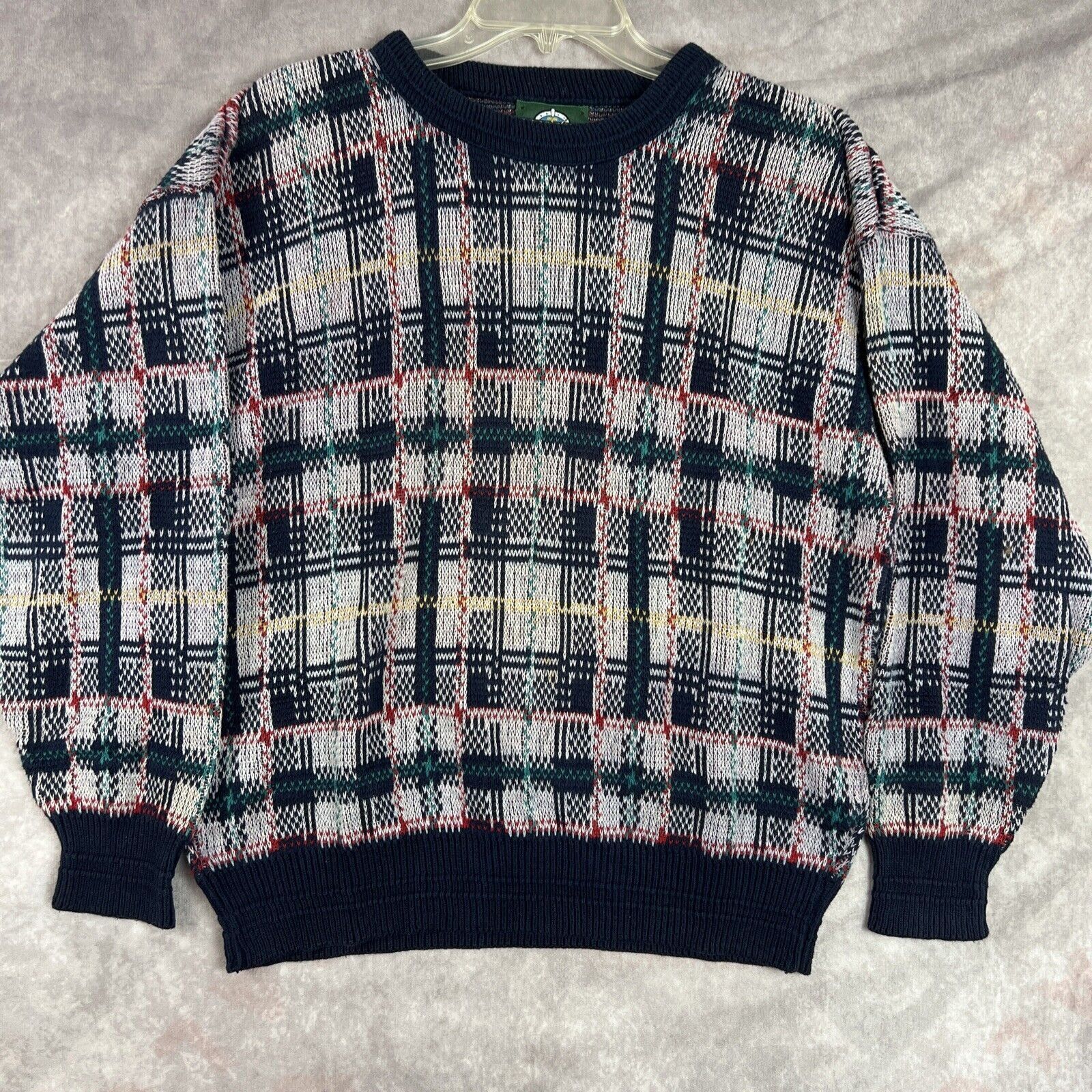 Jantzen Vintage Jantzen Men's LG Blue Southwestern Style Crew Neck K ...