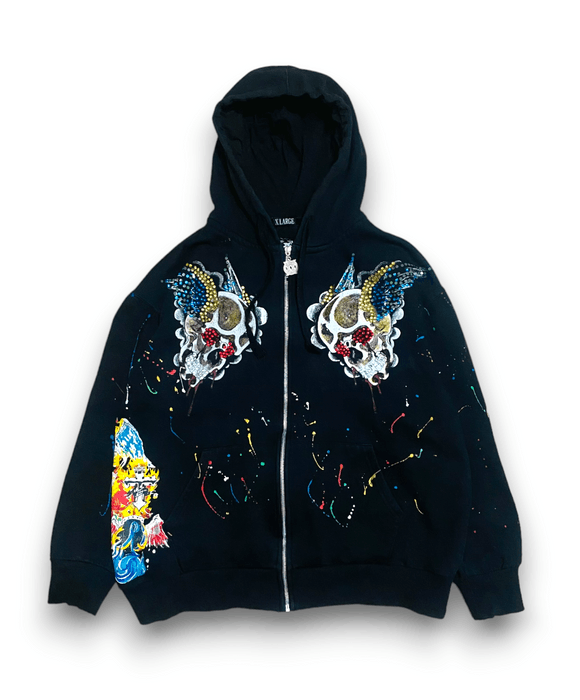 Hype Vintage Y2K Hoodie With Rhinestones | Grailed