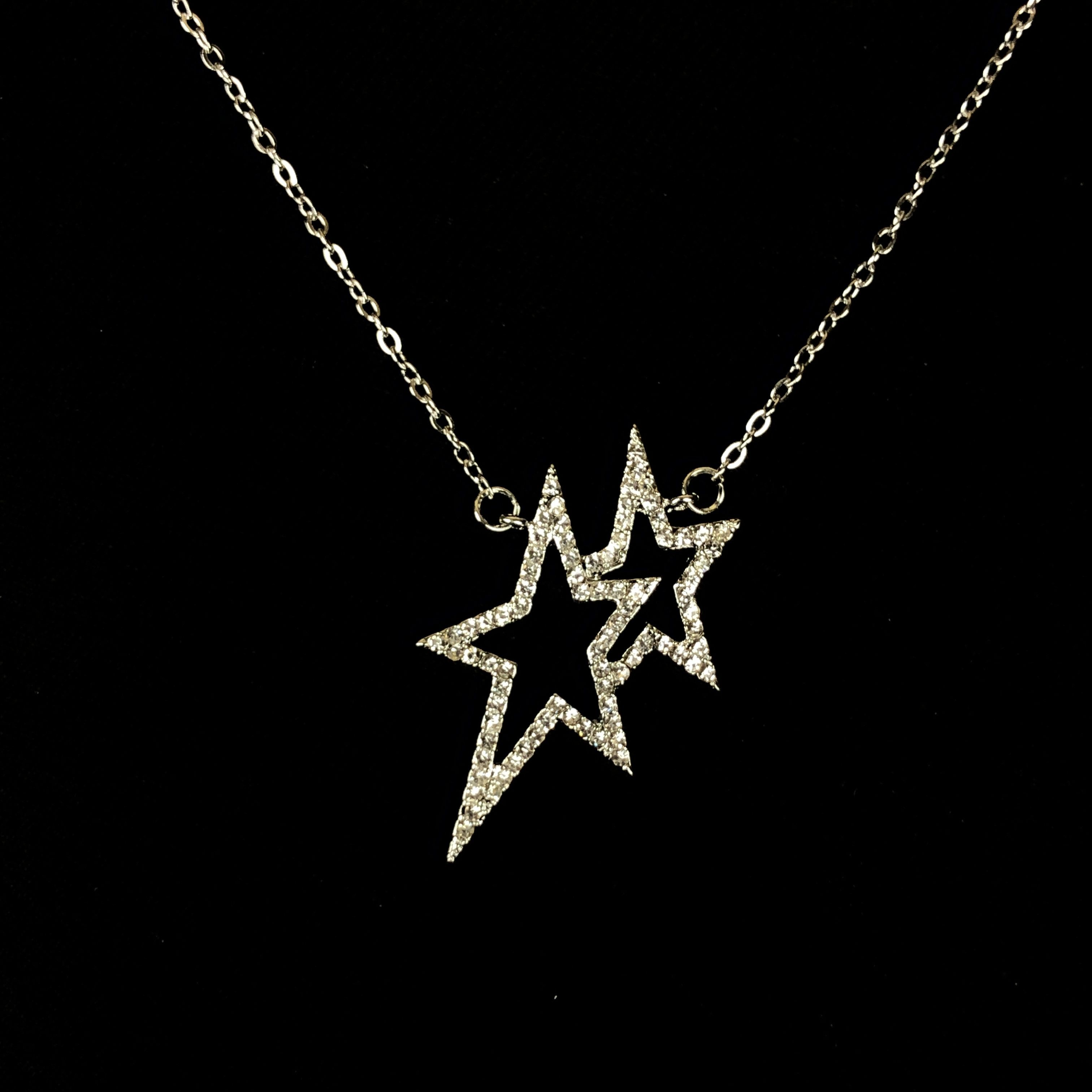 Chain × Jewelry × Streetwear Crystal Star Necklace Pop Chain Jewelry ...