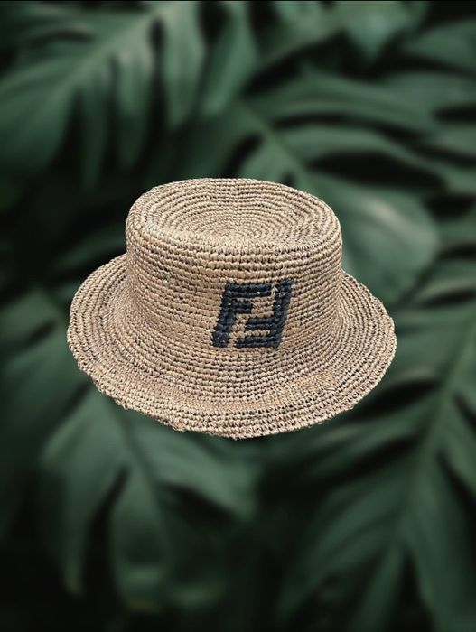 Fendi Fendi bucket hat woven crochet | Grailed