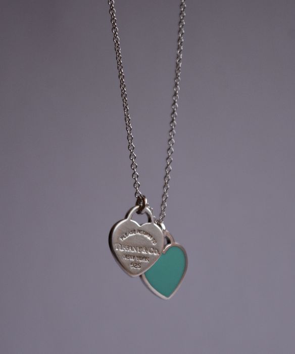 Tiffany & Co. Tiffany Blue Double Heart Tag Pendant | Grailed