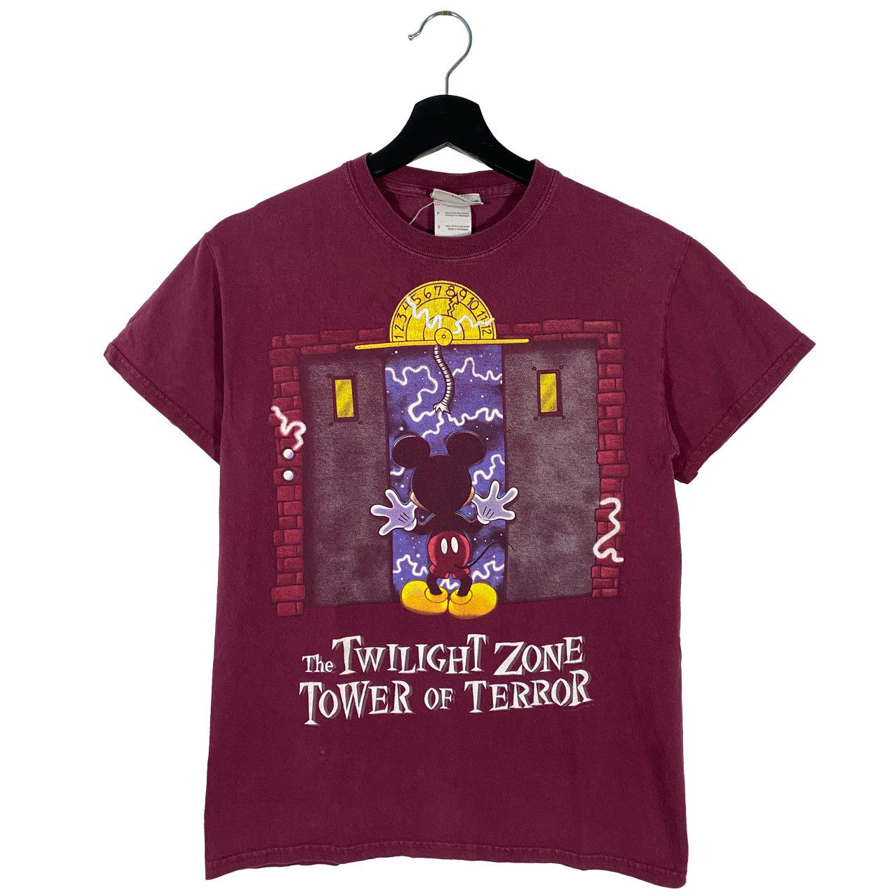 Vintage Vintage Disney Tower of Terror graphic tee burgundy | Grailed
