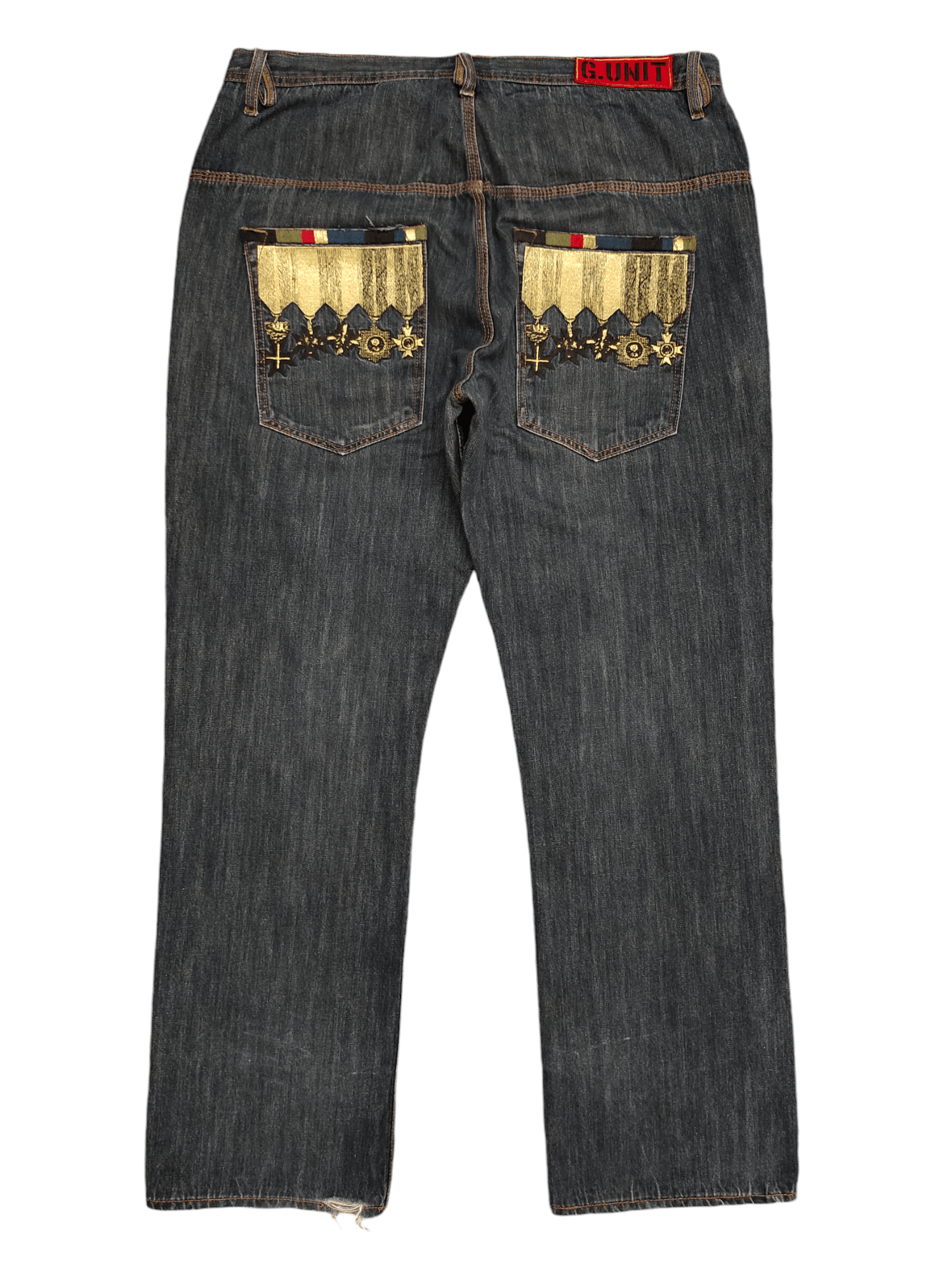 Ecko Unltd. × G Unit × Jnco Baggy Jeans G-Unit Medal Embroidered Denim ...