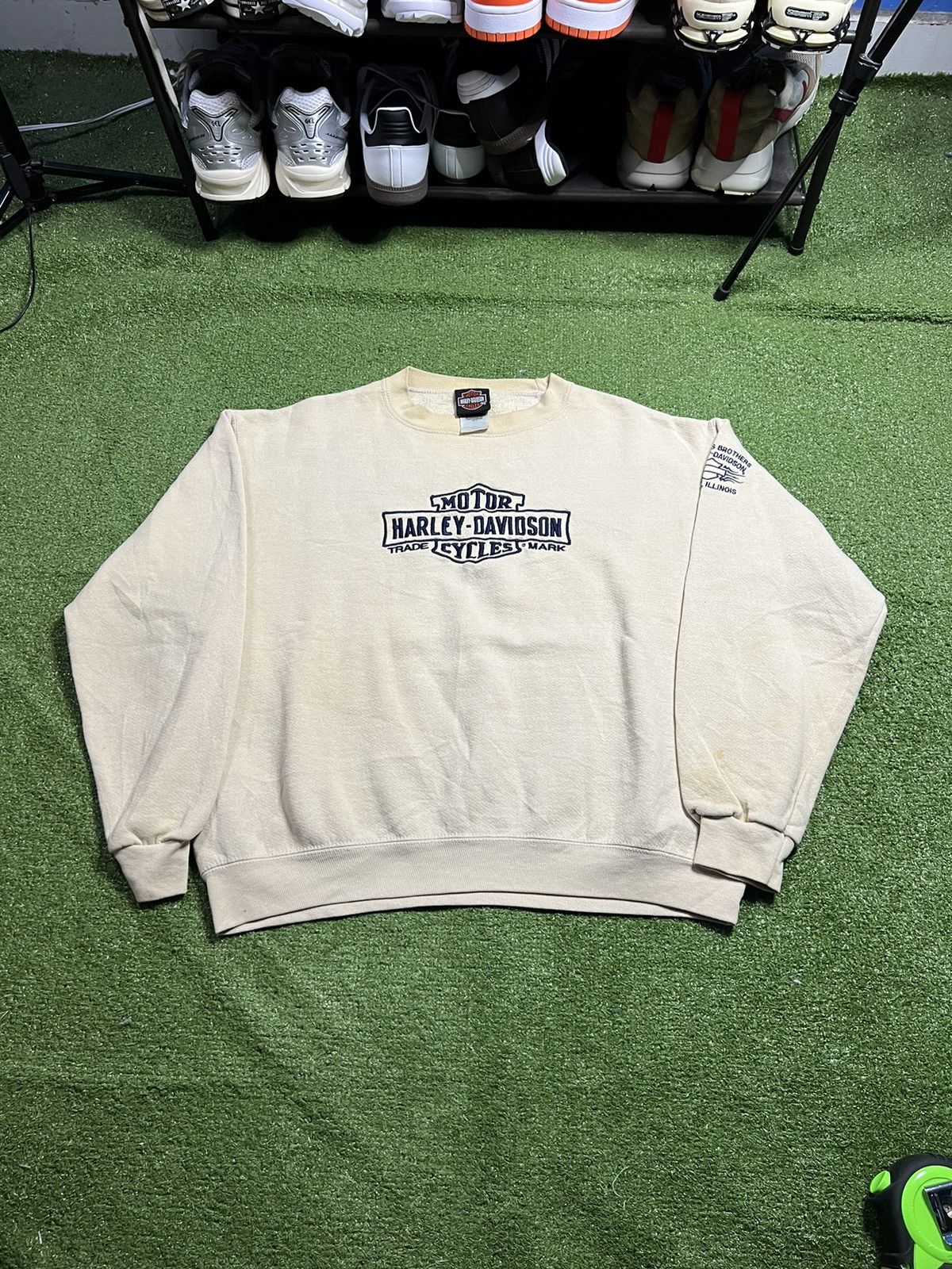 Harley Davidson × Streetwear × Vintage vintage harley davidson beige ...