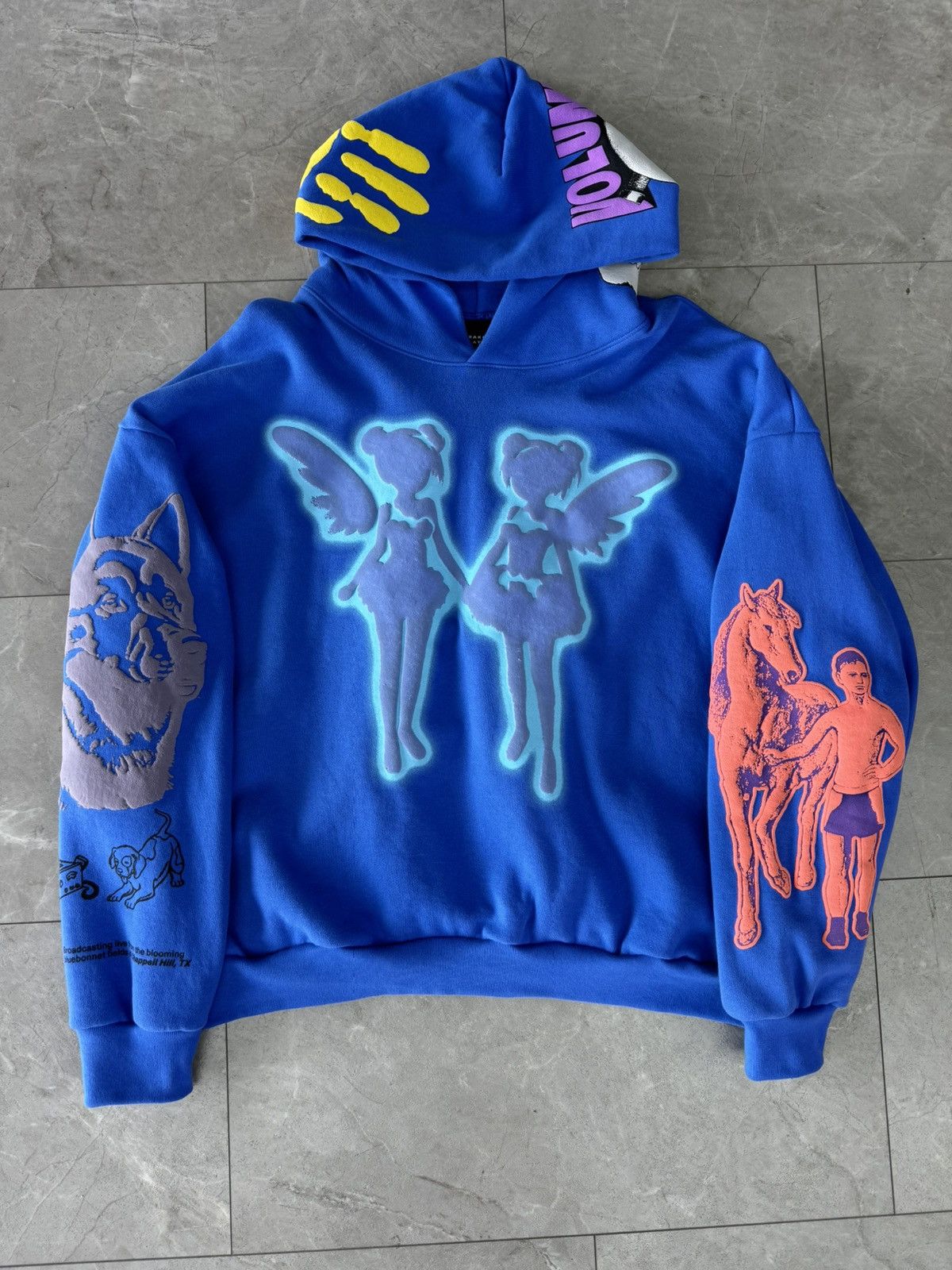 Drake × Nocta Drake FATD For All The Dogs Blue Hoodie | Grailed