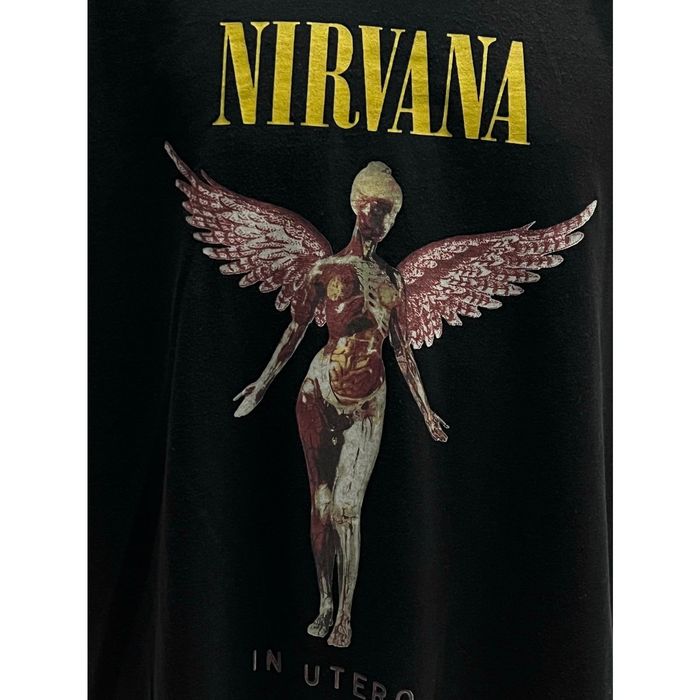 Nirvana Nirvana In Utero Album Cover Band Black Shirt | Grailed