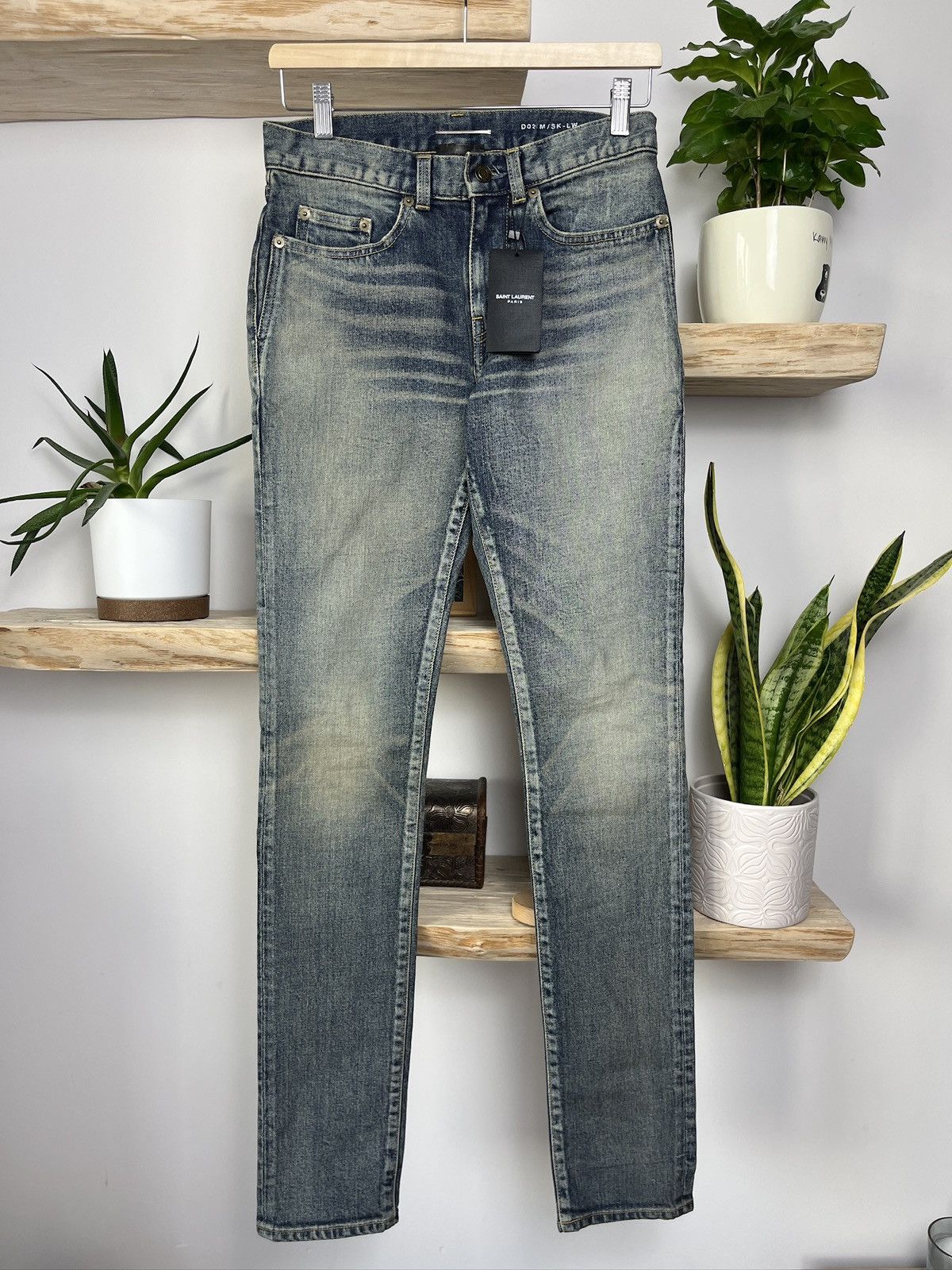 Saint Laurent Paris Saint Laurent D02 Skinny Vintage mud wash Denim ...