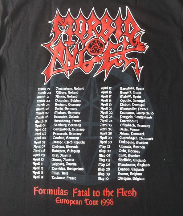 Tour Tee morbid angel formulas fatal to the flesh | Grailed