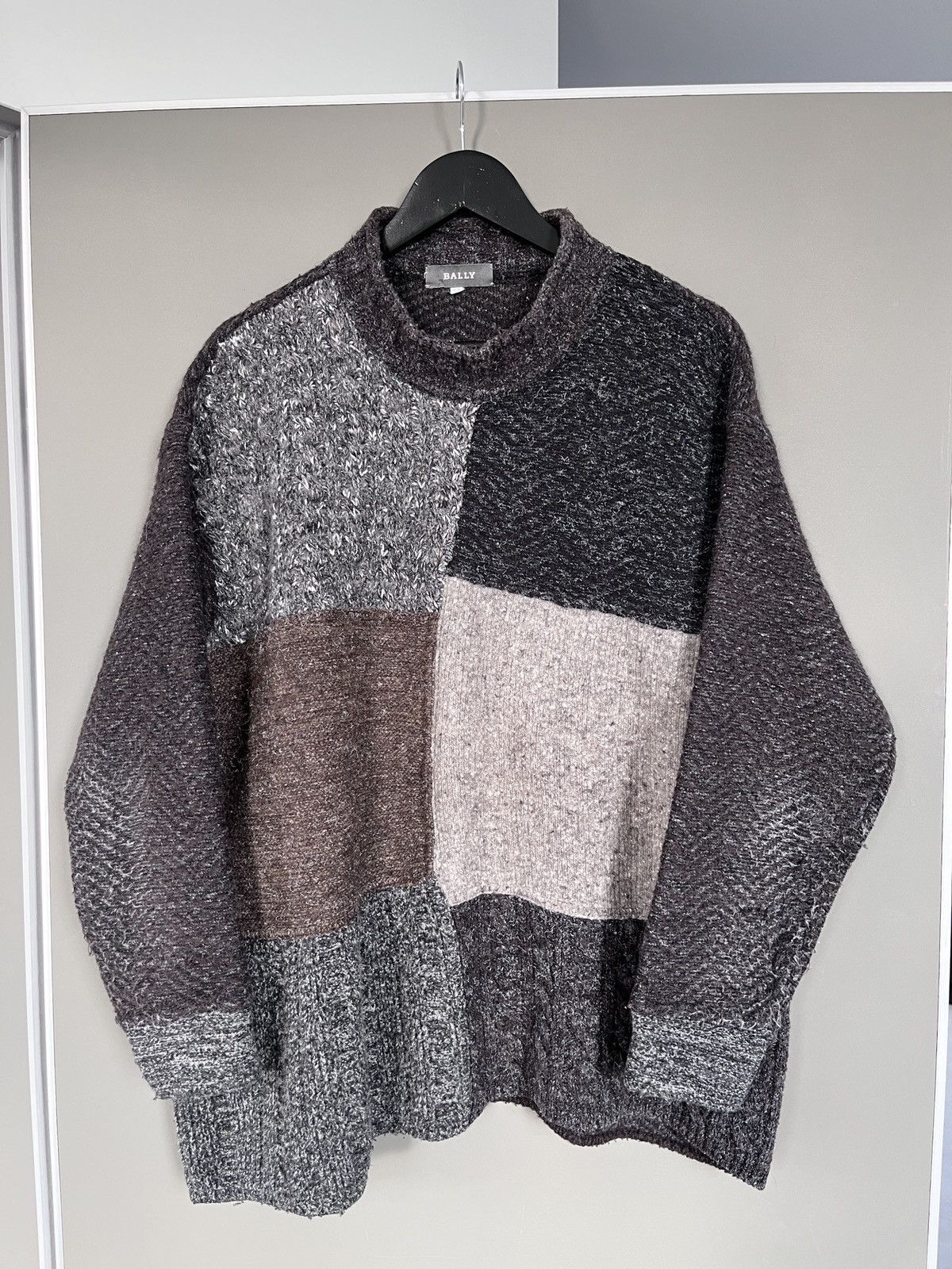 Bally Bally Patchwork Wool Chunky Hobo Sweater | Grailed