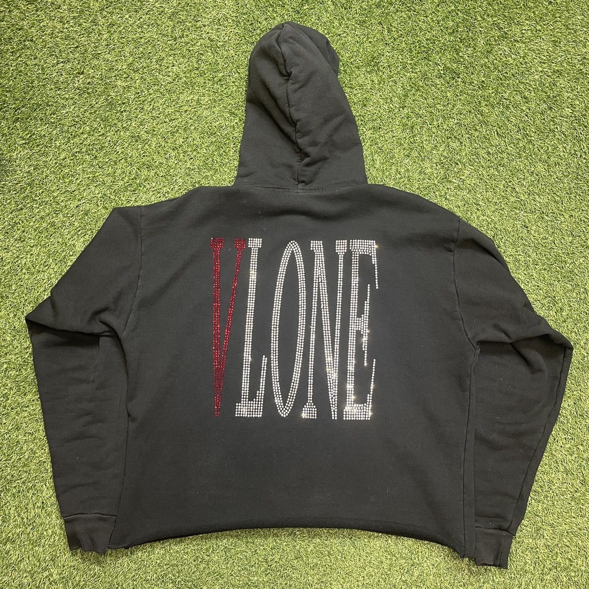 Vlone vlone rhinestone hoodie | Grailed