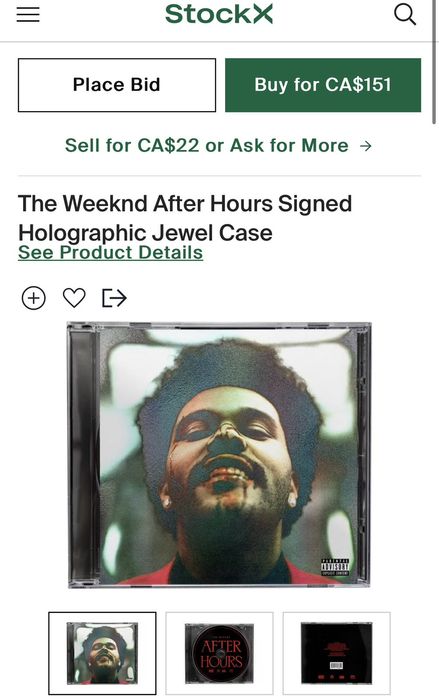 The Weeknd AFTER HOURS SIGNED CD | Grailed