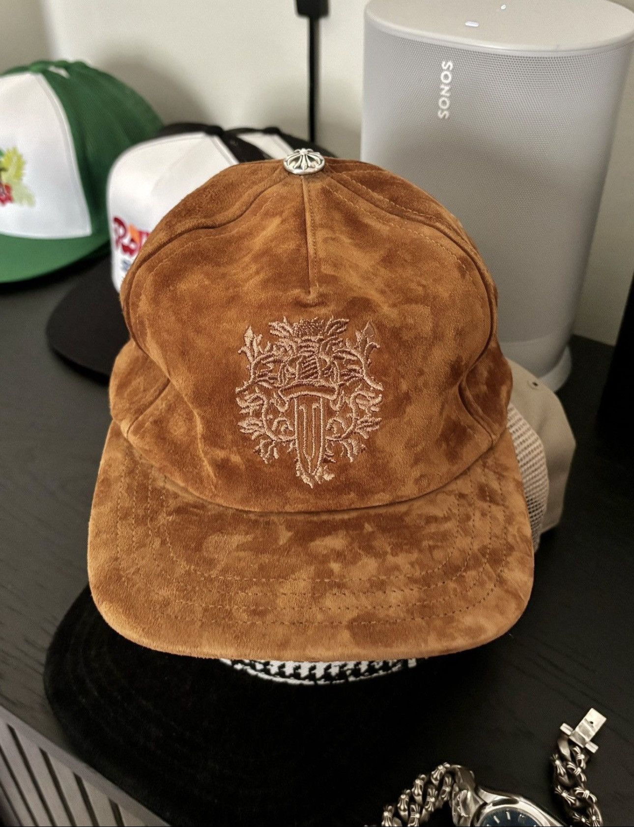 Chrome Hearts RECEIPT - BROWN WESTERN SUEDE HAT | Grailed
