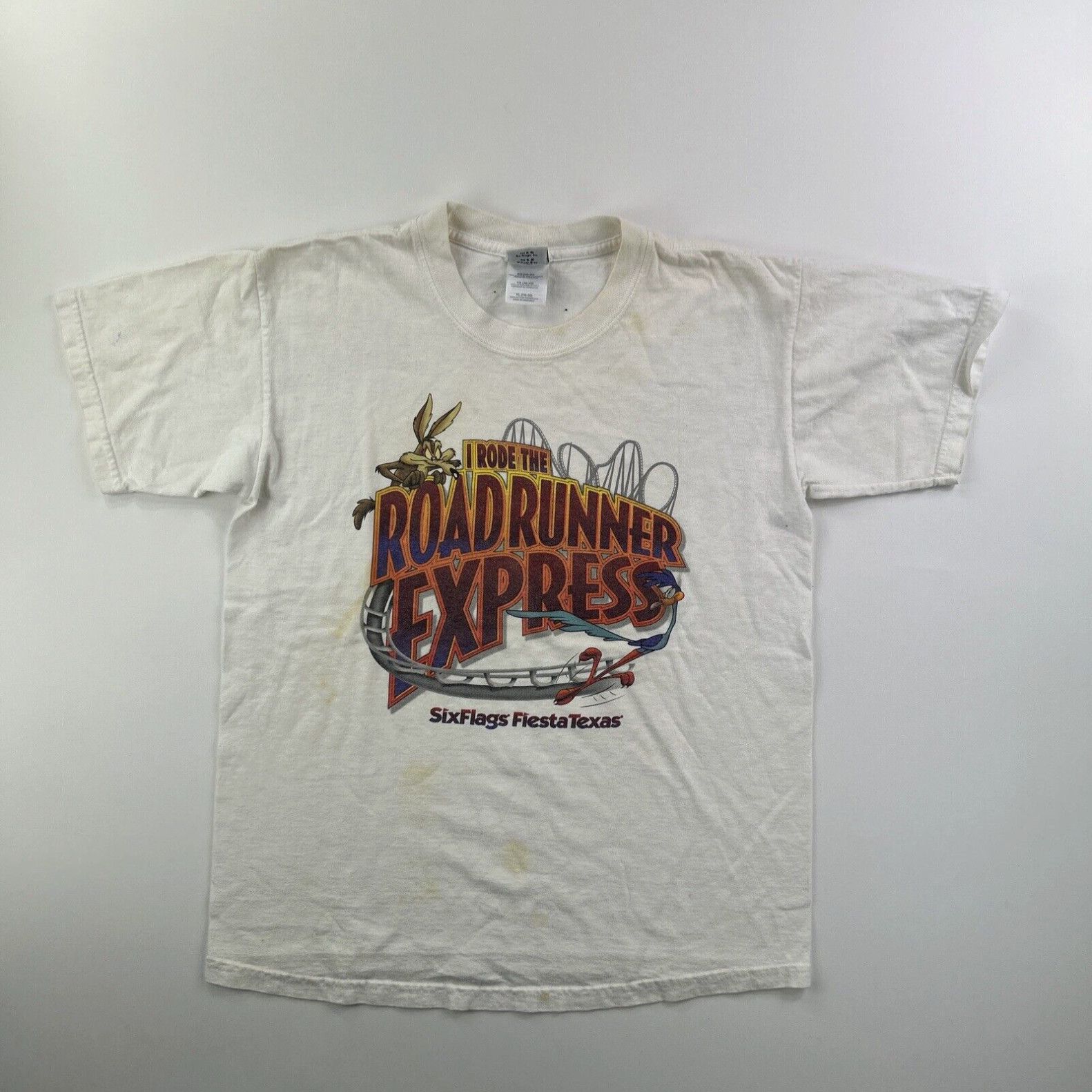 Express Vintage 90s Six Flags Roadrunner Express Shirt Size Youth Xl ...