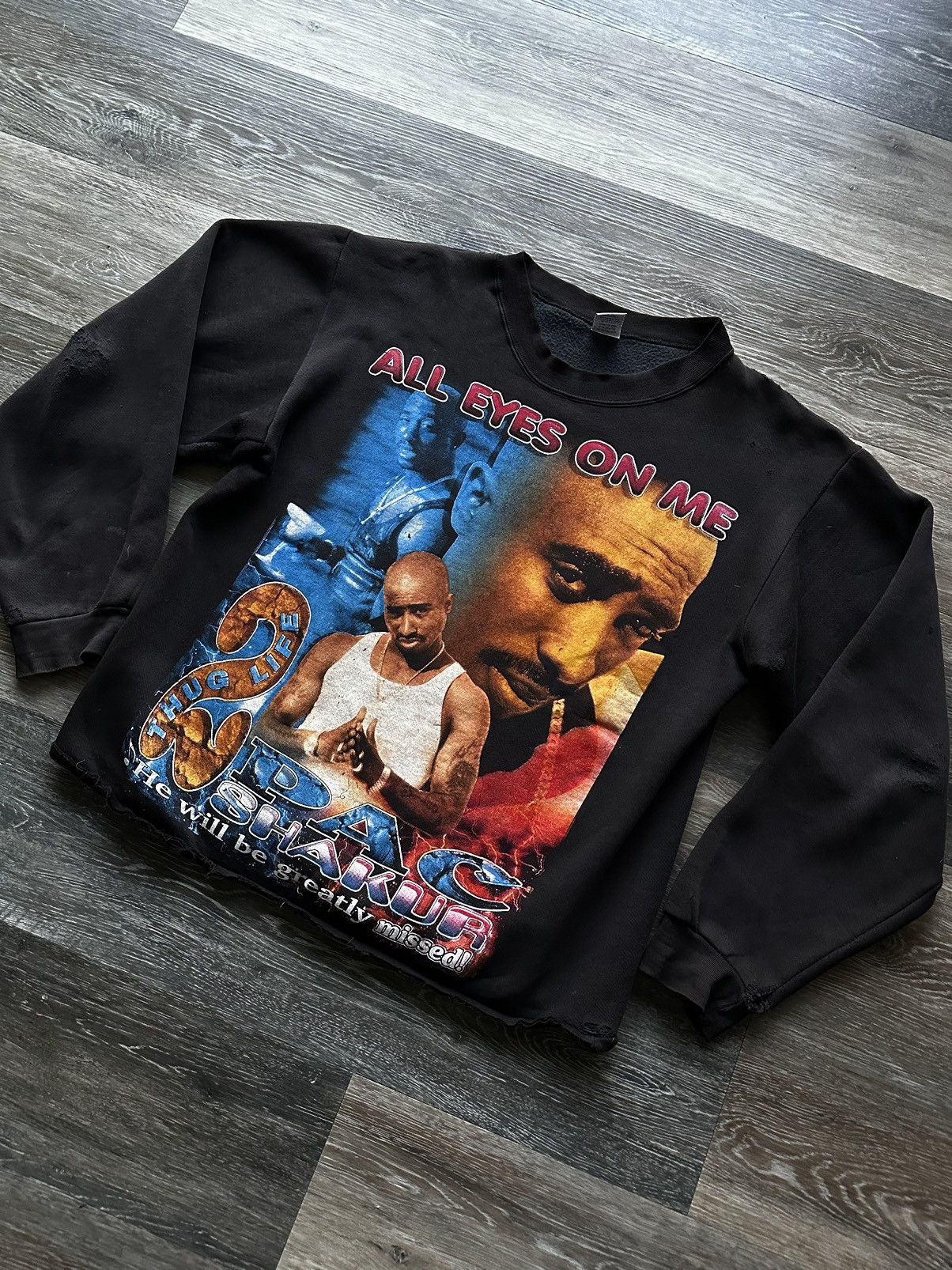 Rap Tees × Vintage Vintage Tupac Rap Tee Crewneck Sweater All Eyes On ...