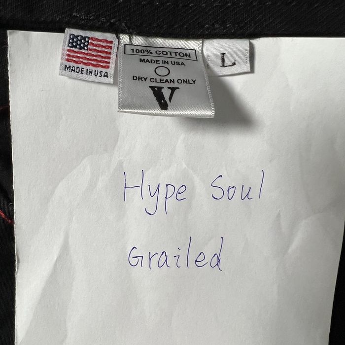 Vlone Vlone Friends Denim Jacket (Red) | Grailed