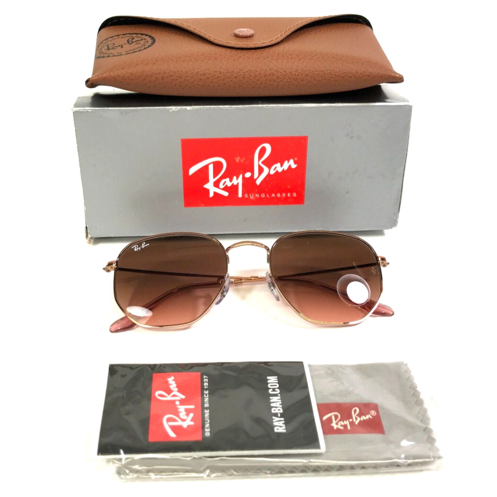 Vintage Ray-Ban Sunglasses RB3548-N 9069/A5 Copper Pink Wire Rim Frames ...