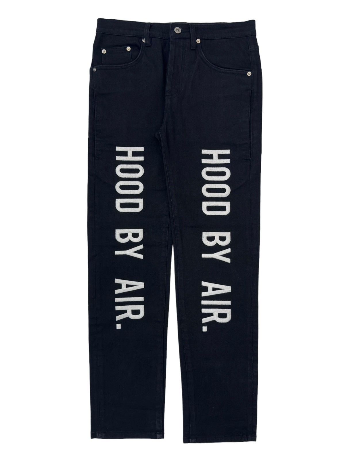 Hood By Air Hood By Air HBA Logo Black Denim Jeans | Grailed