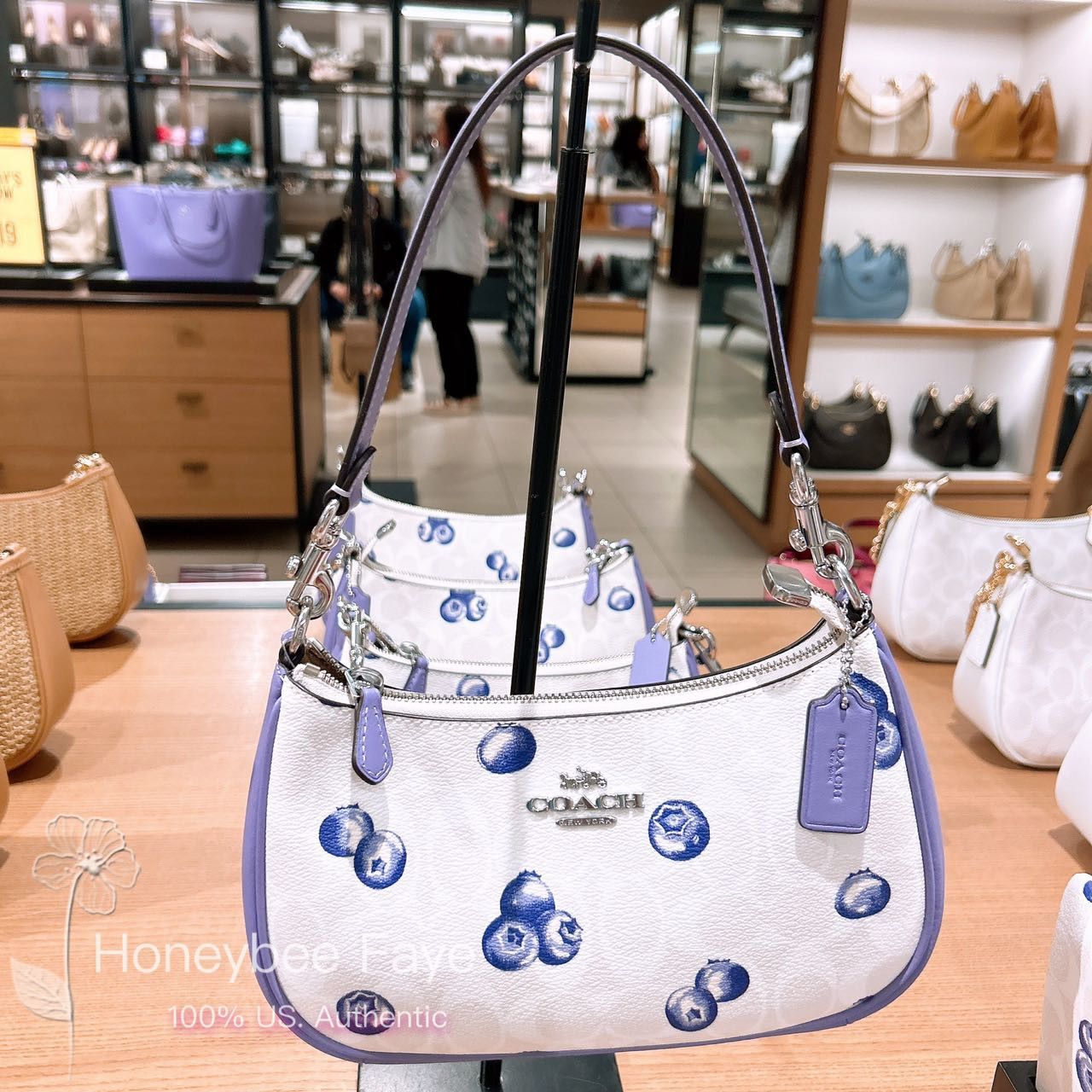 Coach Teri Shoulder Bag In Signature Canvas Blueberry Print CR292 | Grailed