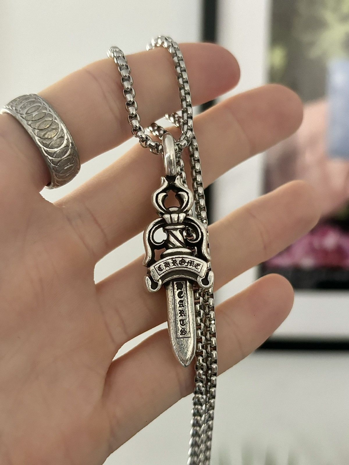 Chrome Hearts HUGE XL DOUBLE DAGGER CHAIN NECKLACE | Grailed