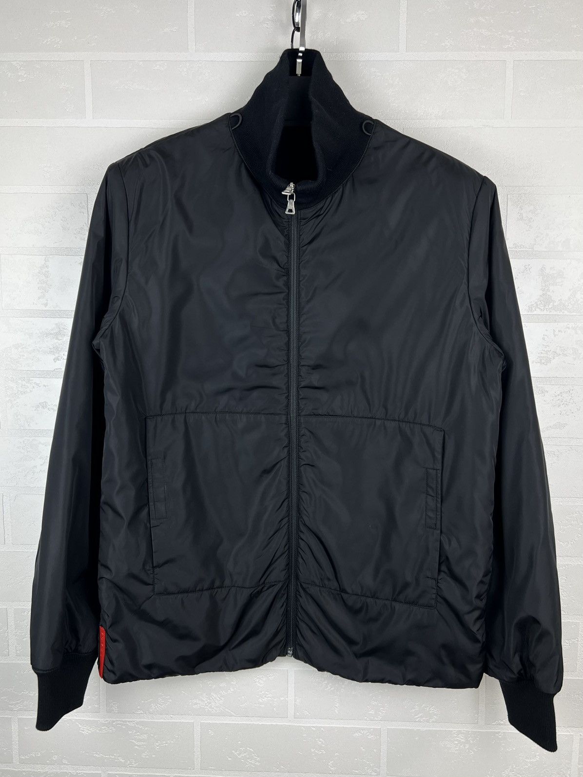 Prada PRADA MILANO Jacket Insulated Red Tab Logo Black Men’s | Grailed