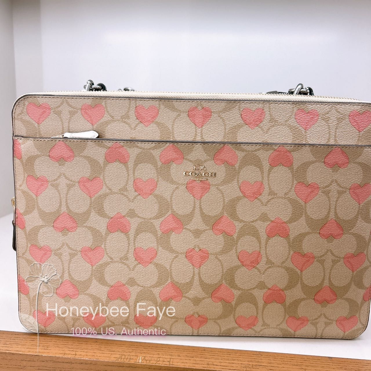 Coach Laptop Sleeve In Signature Canvas With Heart Print CP374 | Grailed