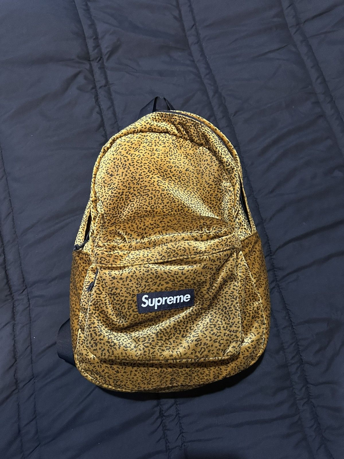 Supreme 2025 Supreme Velvet Cheetah Backpack | Grailed