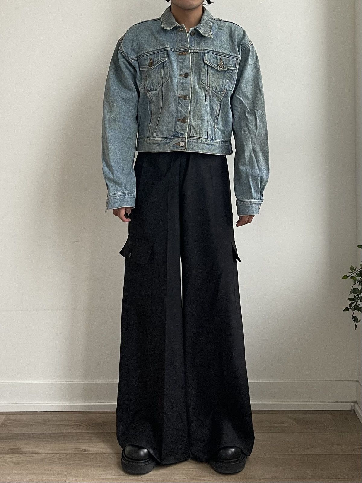 Denim Jacket × Streetwear × Vintage VINTAGE 1990S FADED "CROPPED" DENIM ...