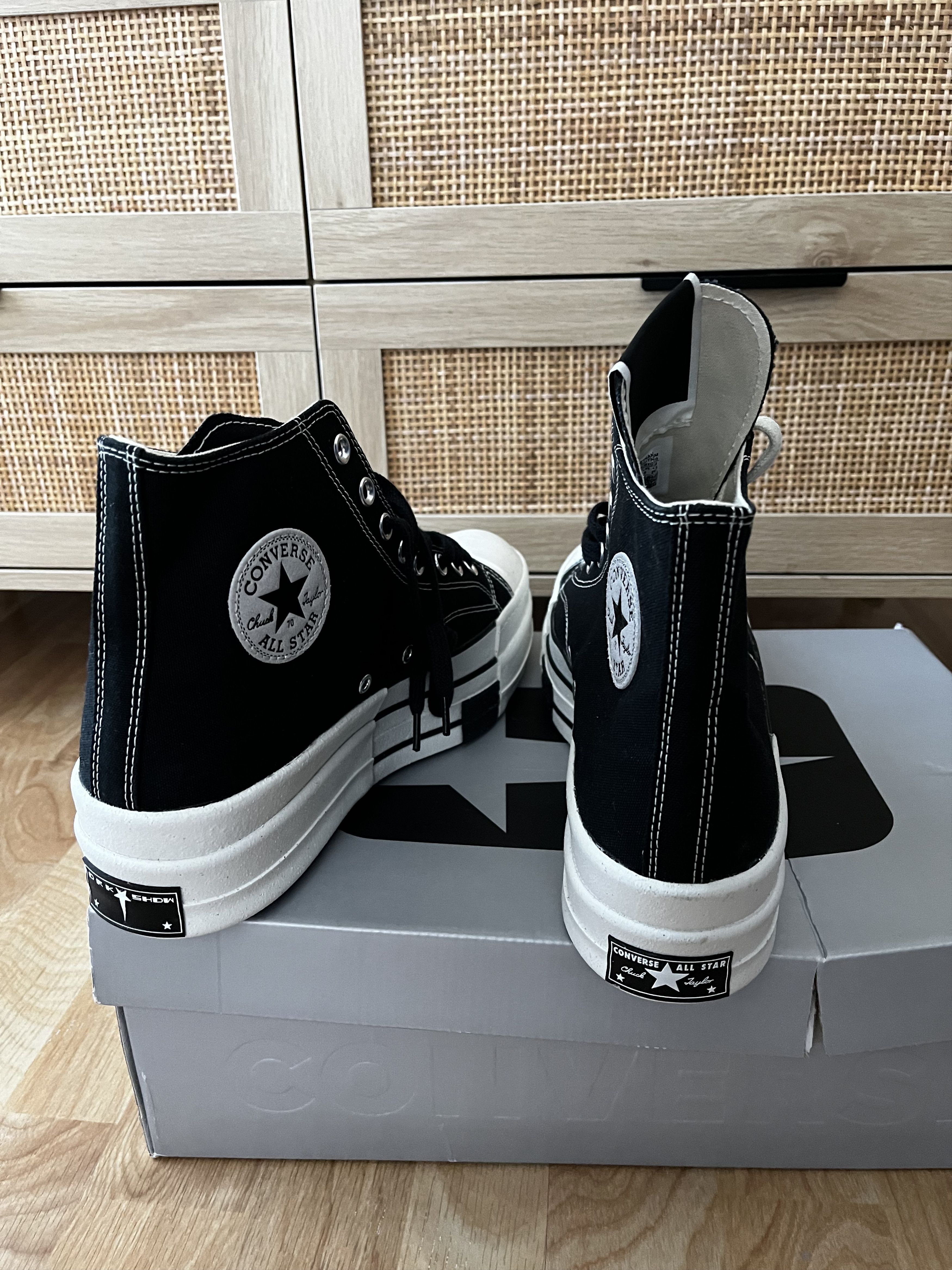 Rick Owens Converse x Rick Owens DRKSHDW DBL DRKSTAR Chuck 70 High Blac ...