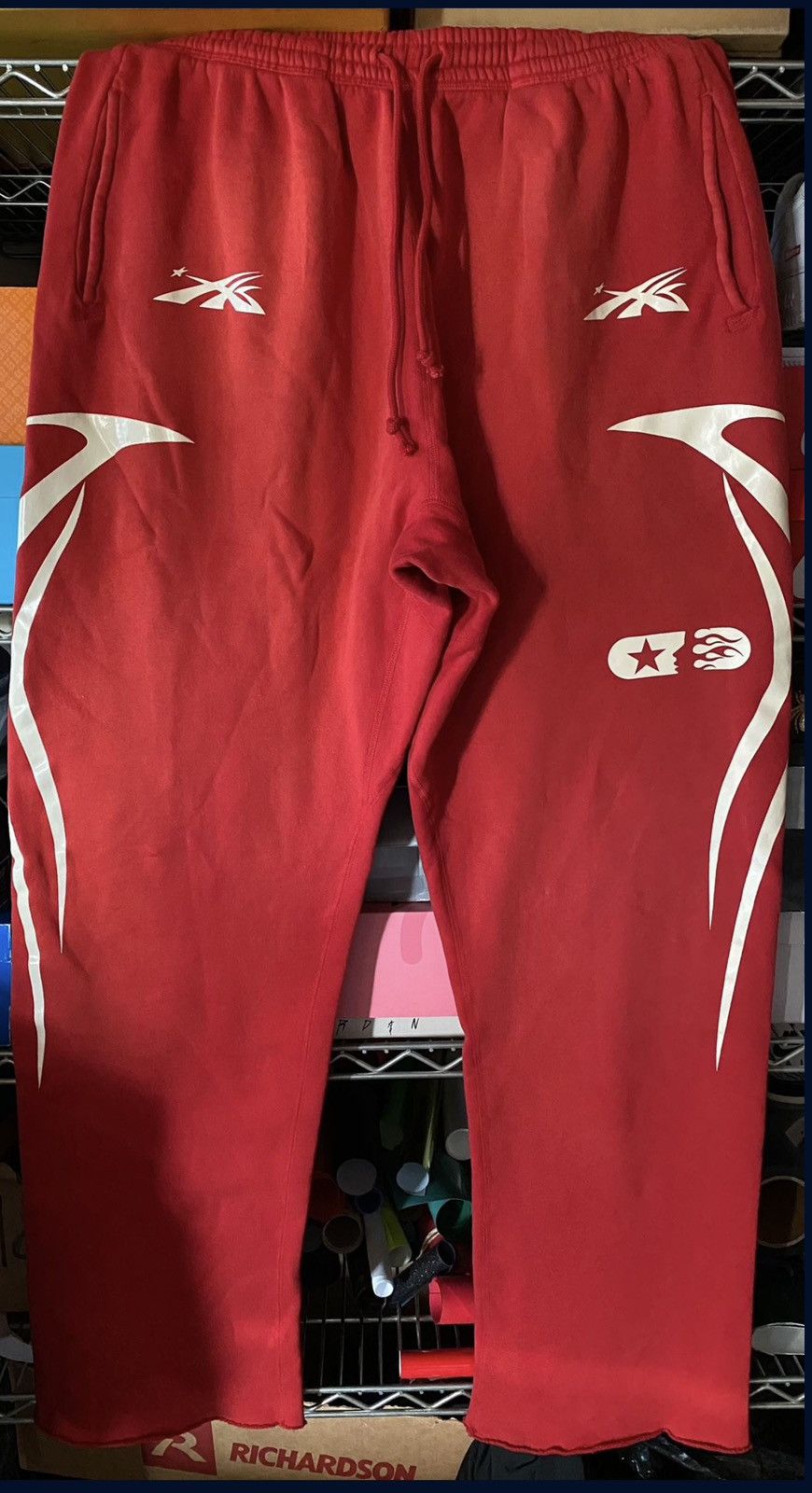 Streetwear HellStar Sports Red Sweats XXL | Grailed