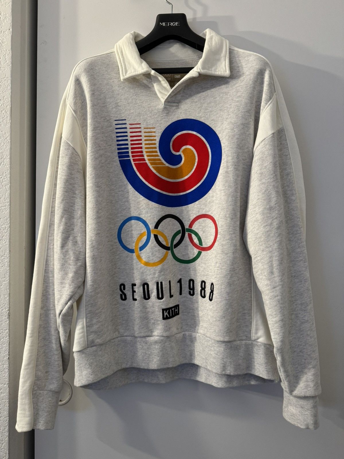 Kith Kith Nelson Collared Pullover 'Light Heather Grey' | Grailed