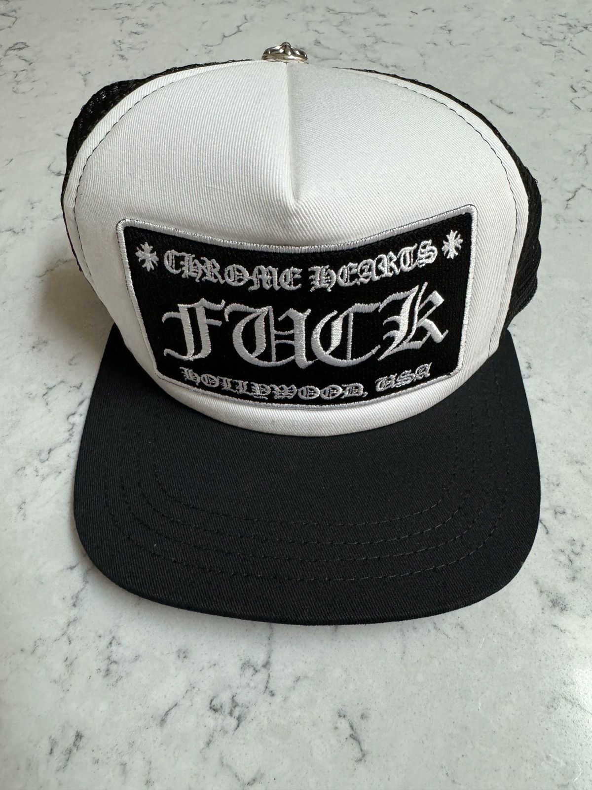 Chrome Hearts FUCK Trucker Hat | Grailed