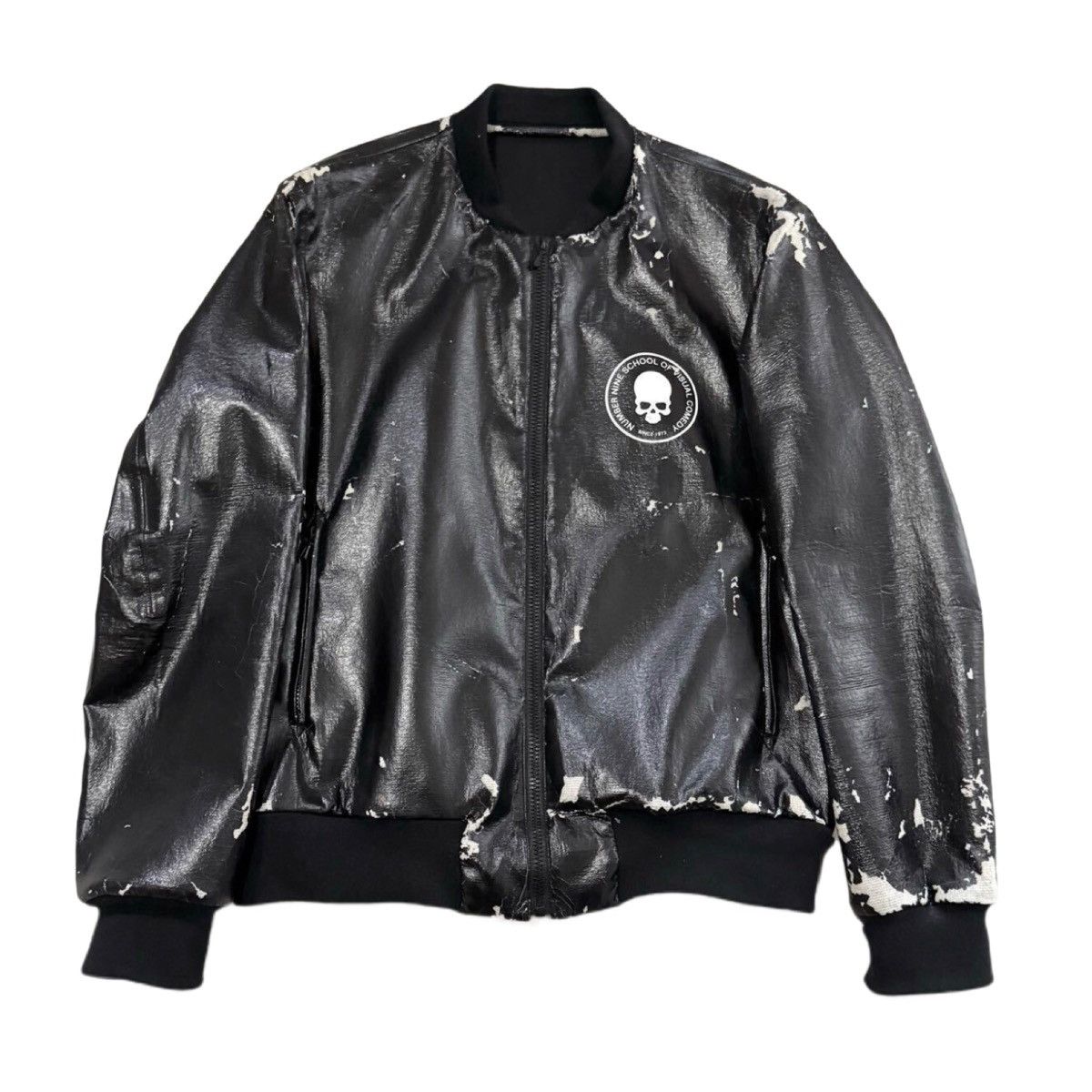 Number (N)ine Number (N)ine School Of Visual Comedy Skull Bomber Jacket ...
