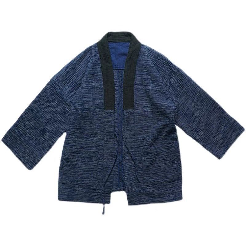 Custom Organic Indigo Dye Sashiko Kimono Haori Jacket | Grailed
