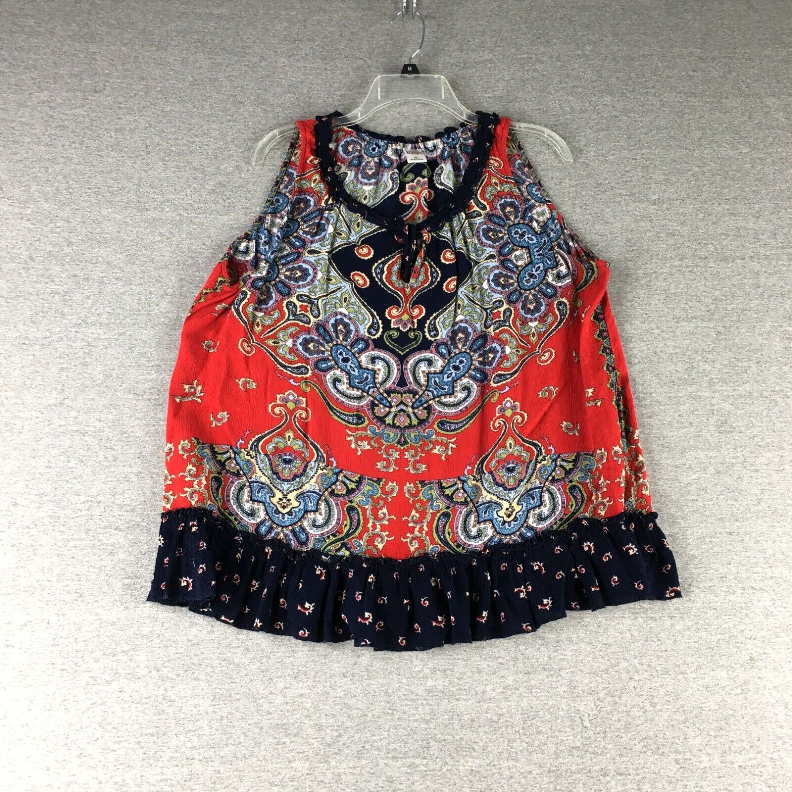 Vintage Bila Shirt Womens Extra Large Boho Tank Gauze Gauzy Casual ...