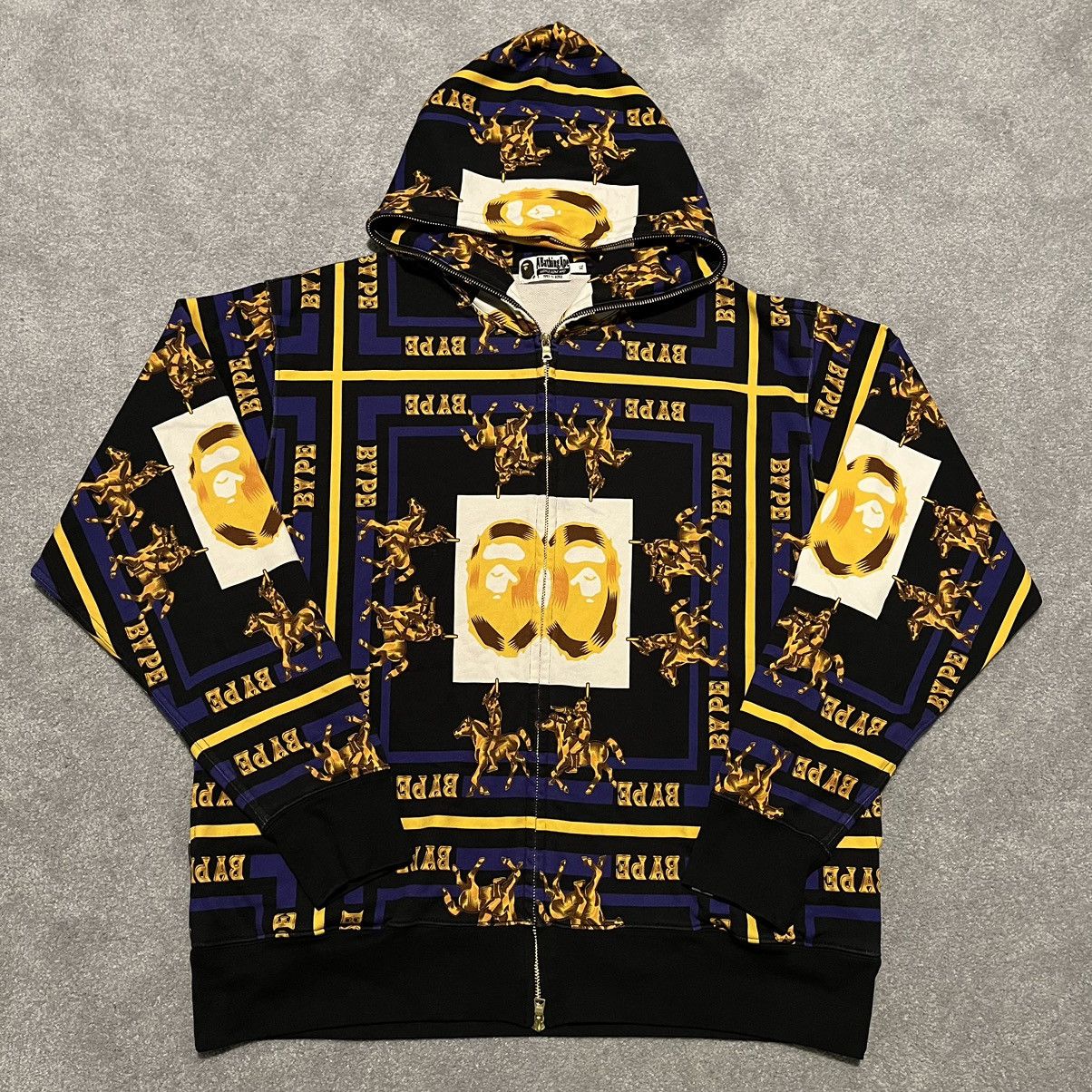 Bape A Bathing Ape Bape Double Ape Head Relaxed Full Zip Hoodie | Grailed