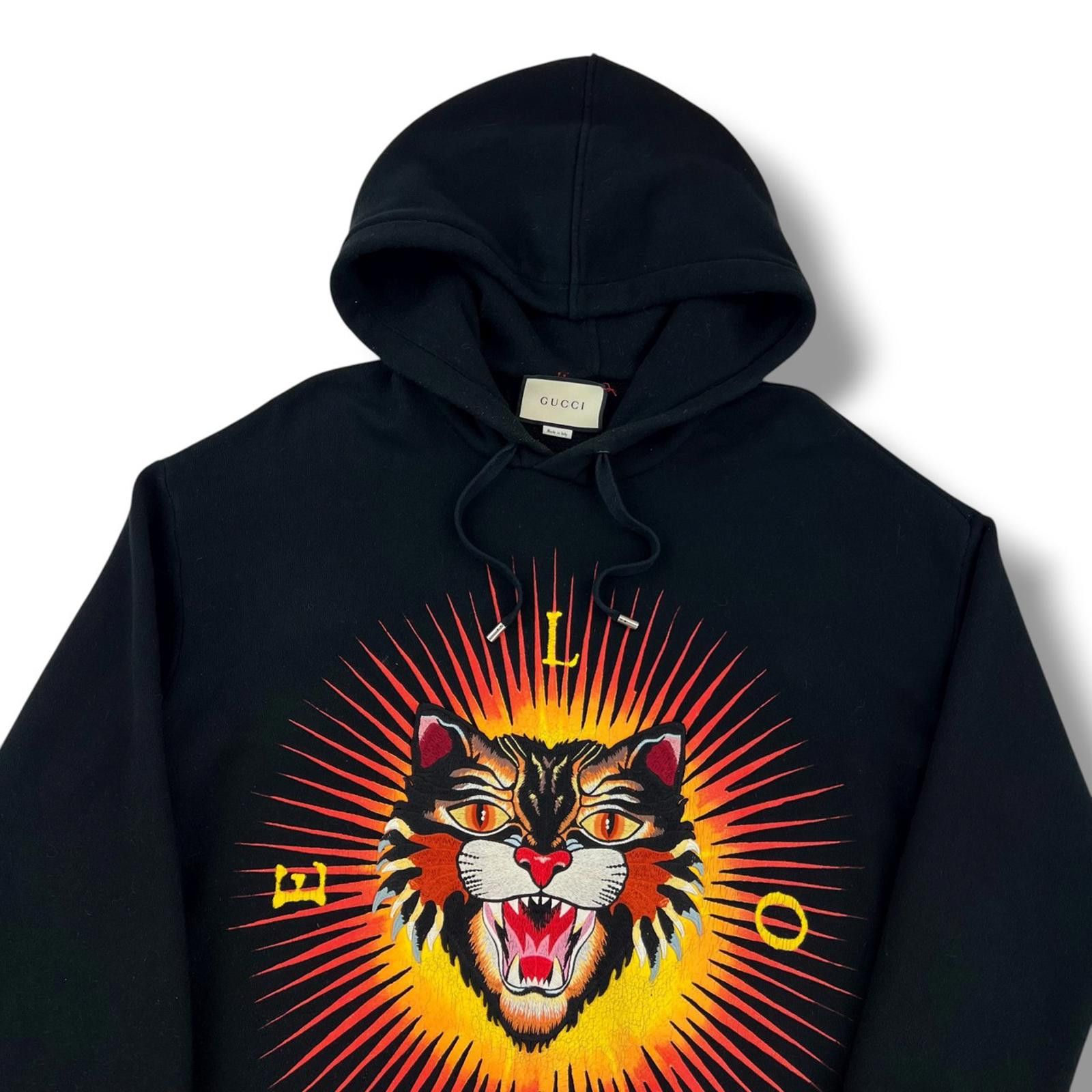 Gucci Gucci Angry Cat Applique Hoodie Grailed