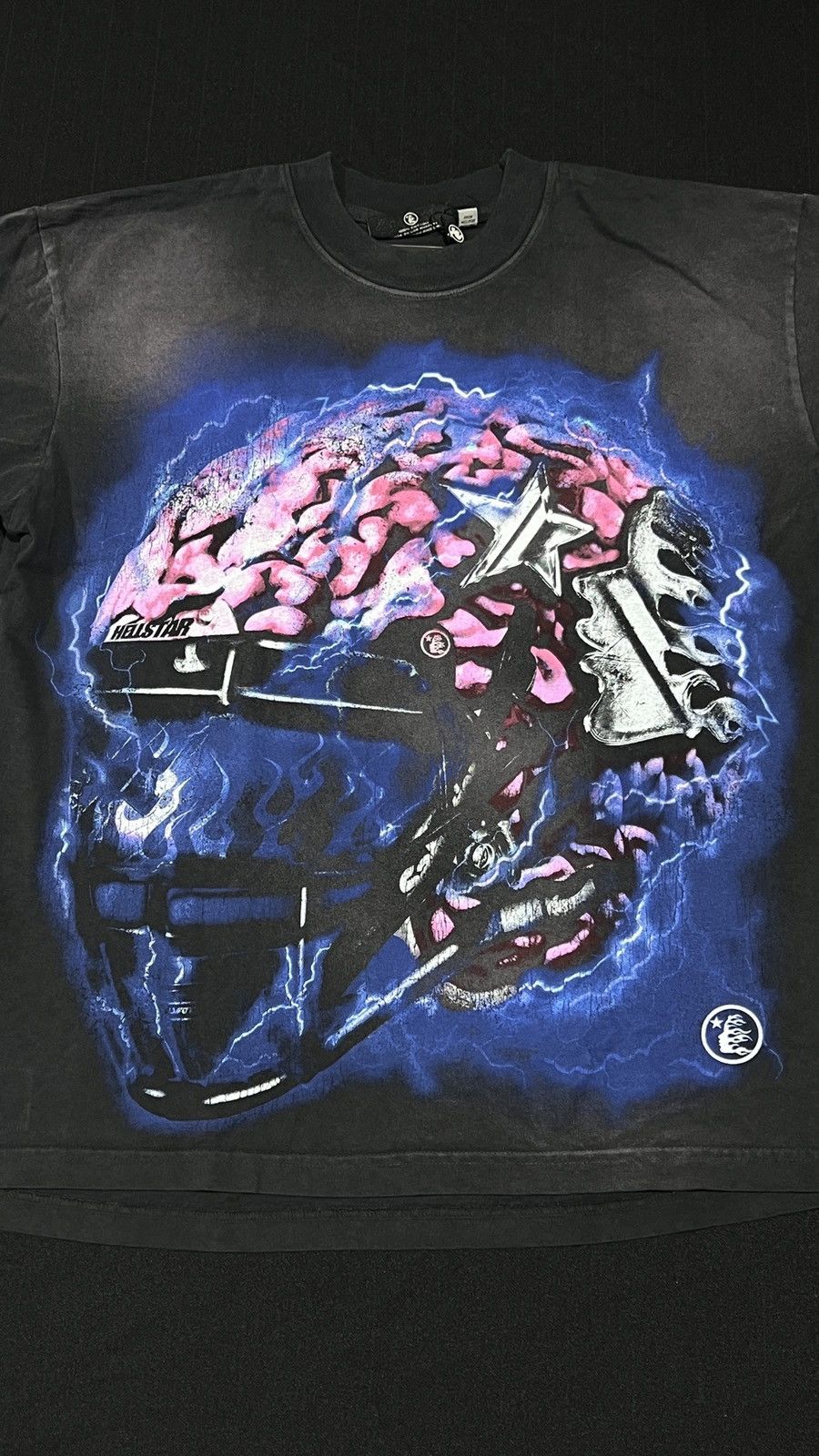HELLSTAR Hellstar Brain Helmet Black Tee | Grailed