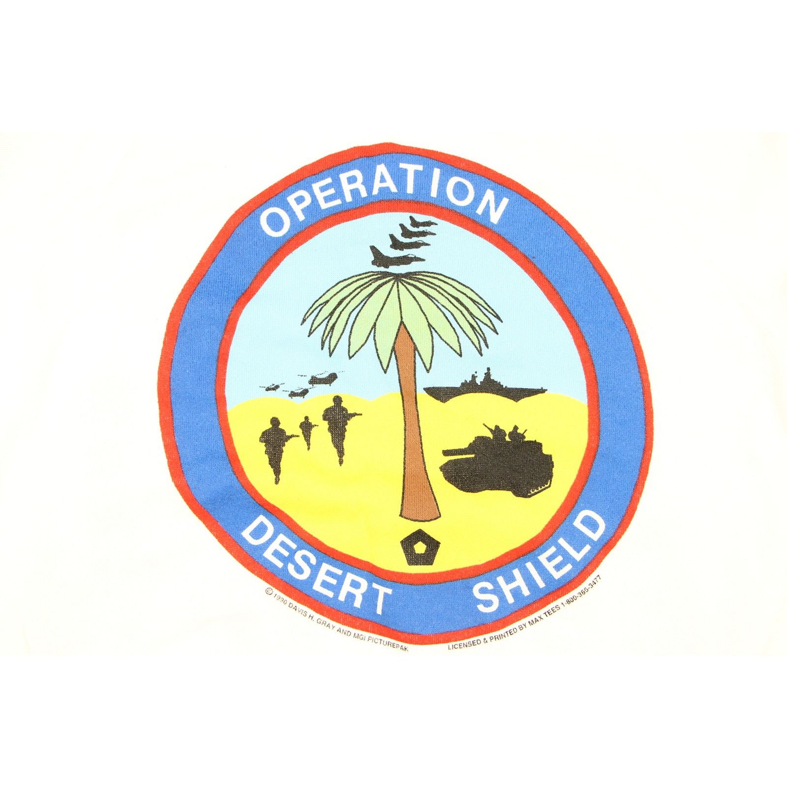 Hanes Desert Shield Gulf War Flag Crest Sweatshirt | Grailed
