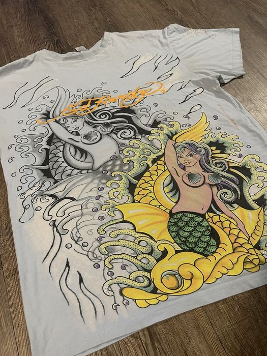 Vintage Y2K Ed Hardy Mermaid All over print | Grailed